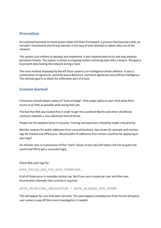 Analysis of RSA Lockheed Martin Attack | PDF