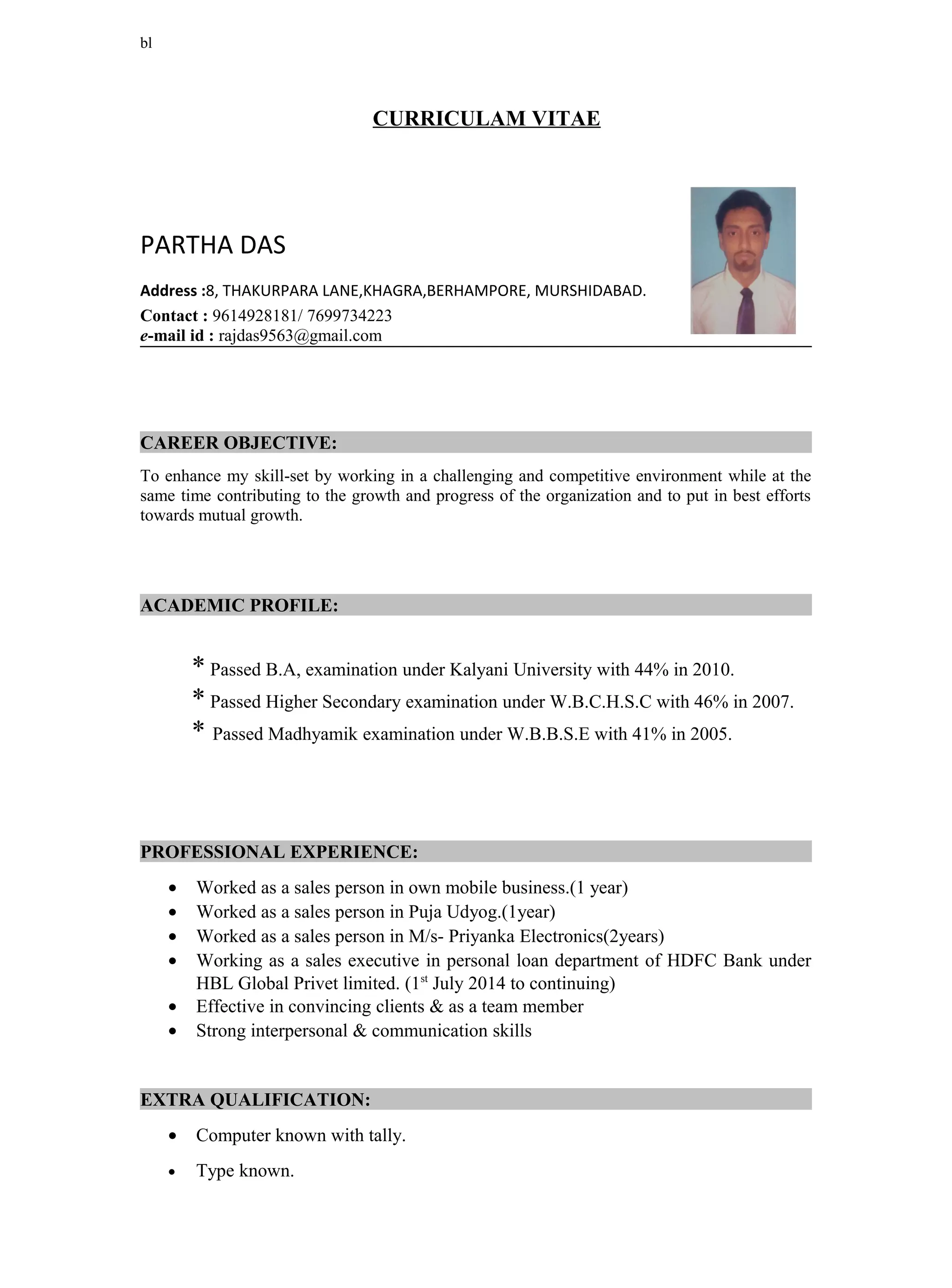 CV PARTHA | DOC