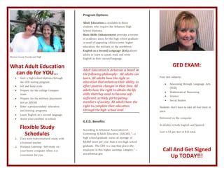 Adult Ed Brochure | PPT