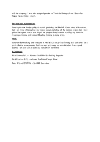 dads cv (1) | PDF