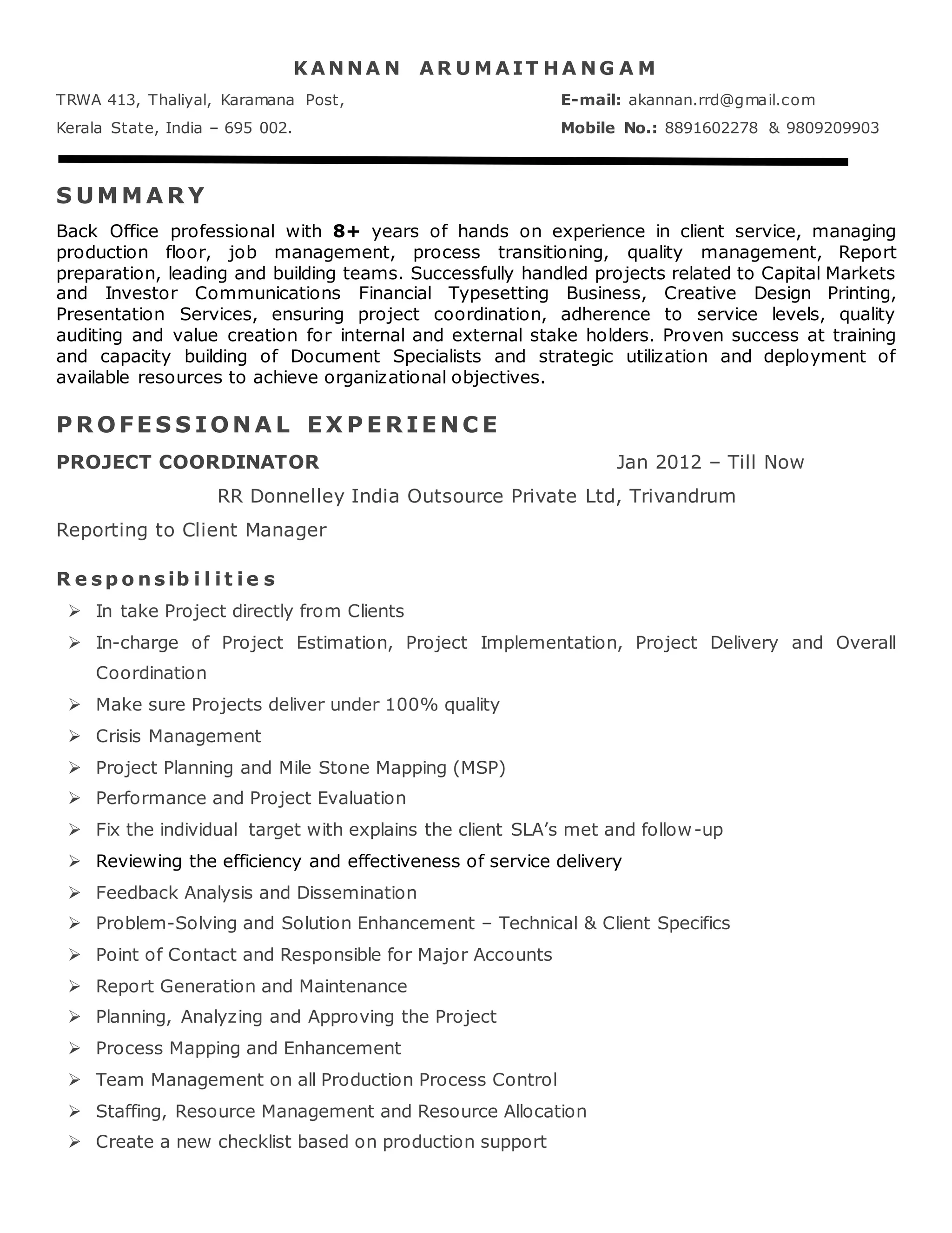 Kannan Resume | DOCX