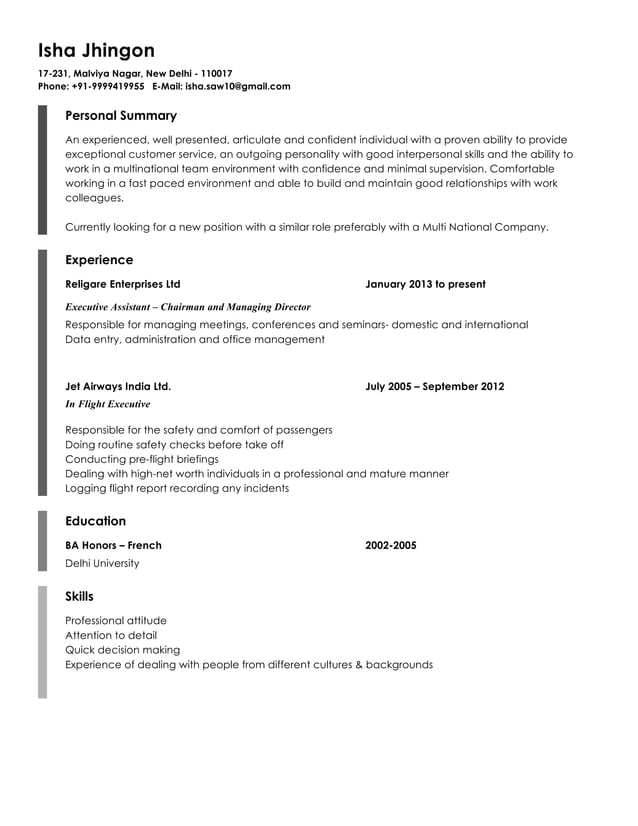 Isha Jhingon CV | PDF