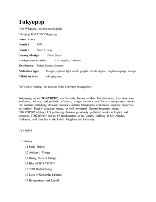 Tokyopop Final | PDF