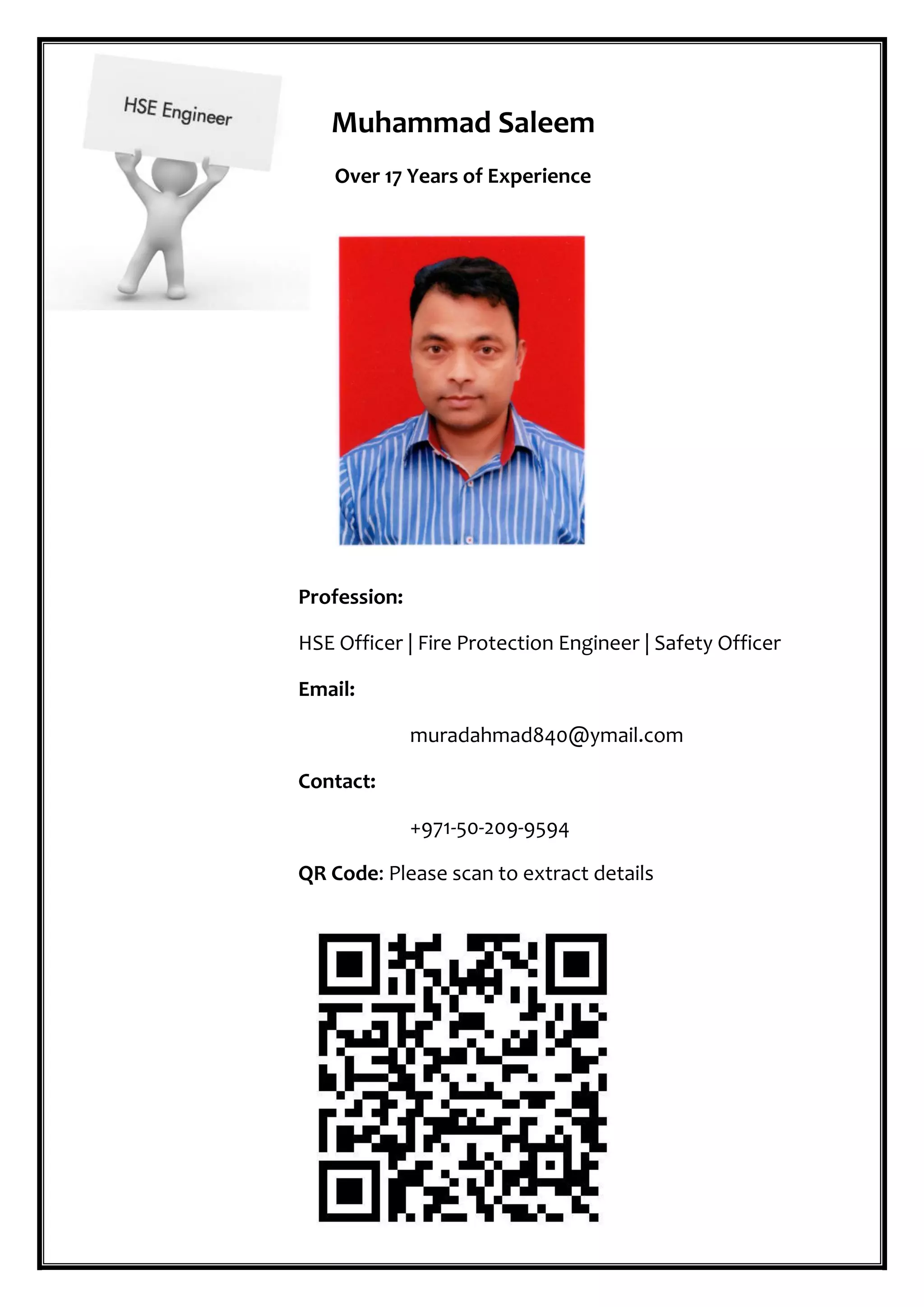 Saleem HSE Engineer cv (9) (1) | PDF
