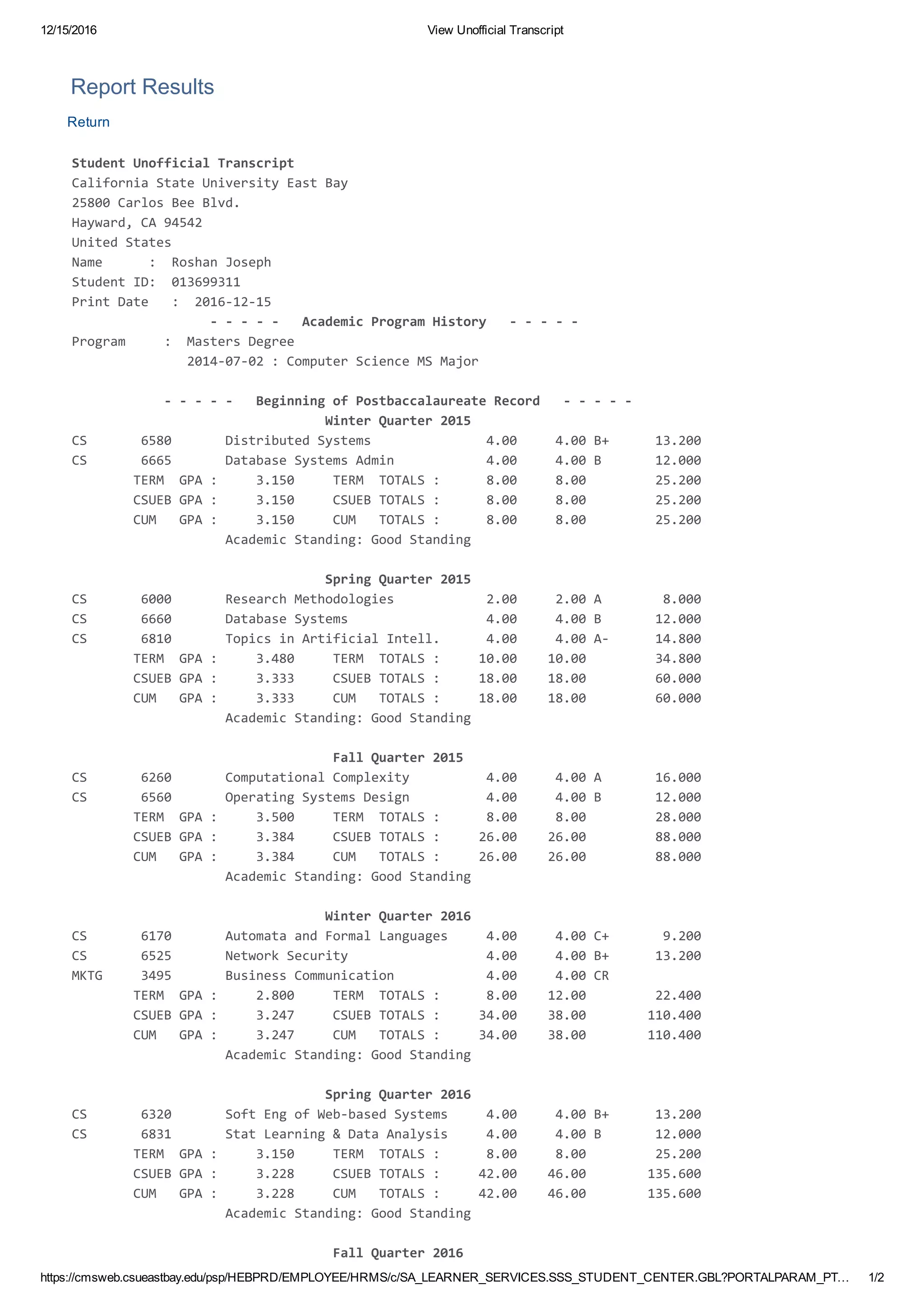 Transcript | PDF | Undergraduate Education | College Education