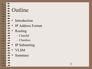 IP Addressing and subnetting | PPT