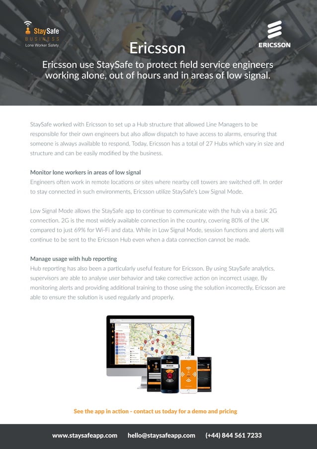 Ericsson StaySafe Case Study | PDF | Computer Networking | Computing