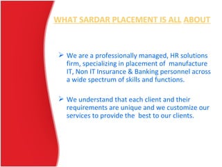 SARDAR PLACEMENT | PPT