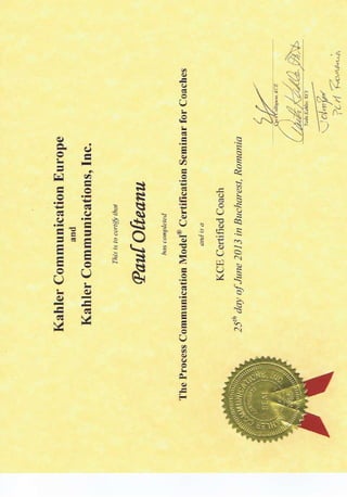 Certificare PCM Coaches | PDF