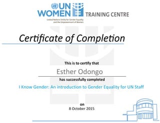 UN I_Know_Gender_-_Certificate | PDF