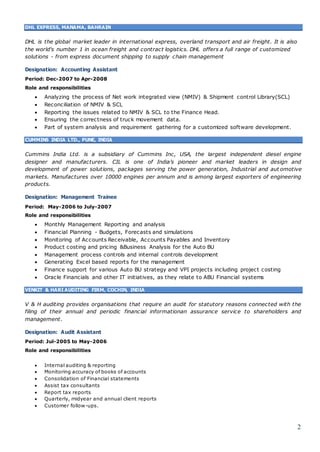 Resume | DOCX | Business Accounting & Finance | Business