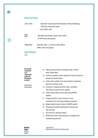 Noor Akimah Resume 2015 | DOC