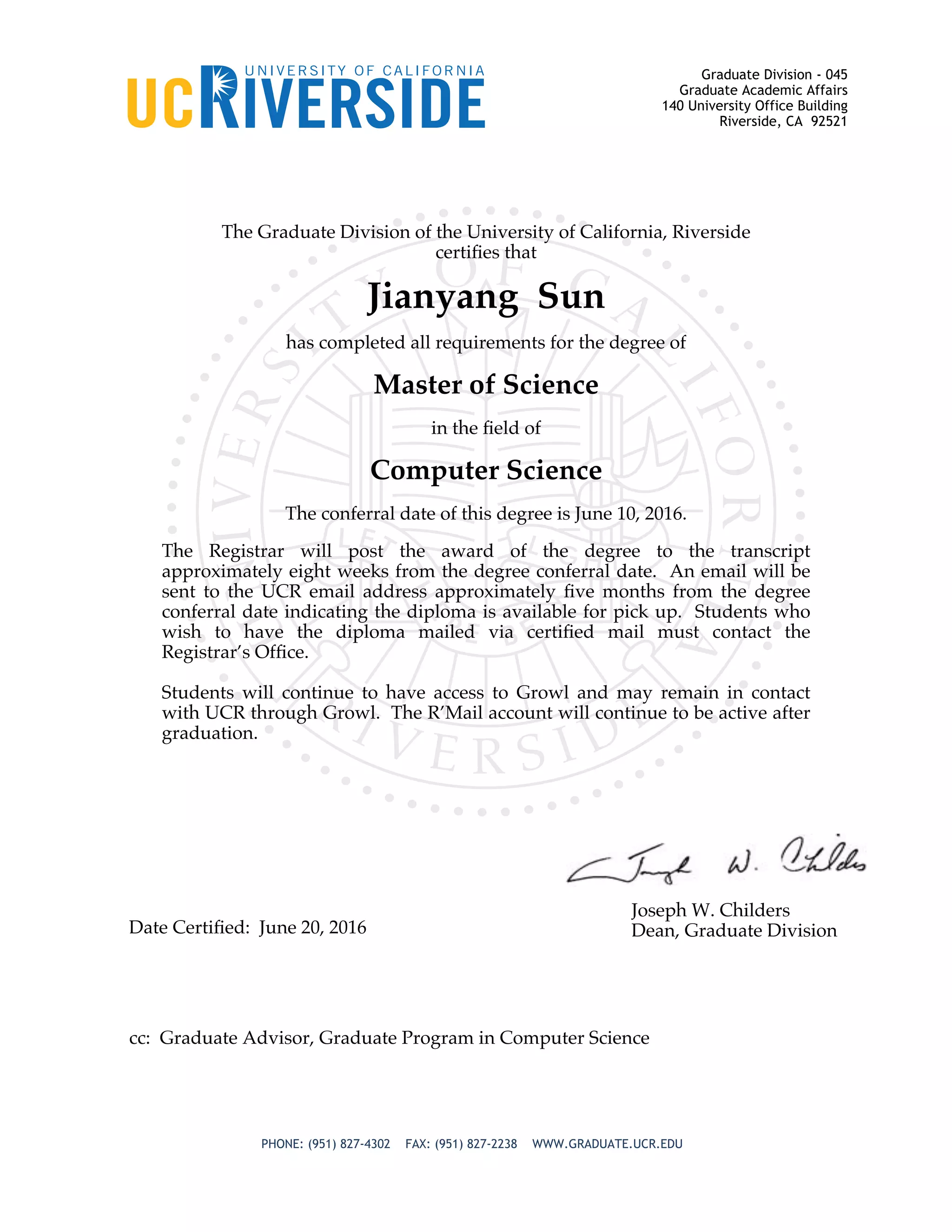 Sun, Jianyang CS MS 16S in UCR | PDF