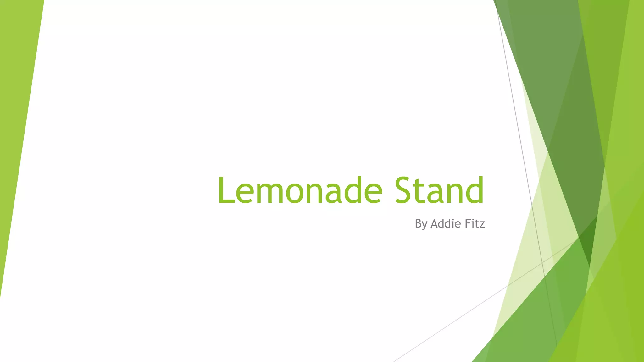 Lemonade Stand | PPT