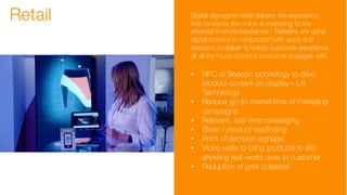 Digital Signage Overview | PDF | Business | Business and Finance