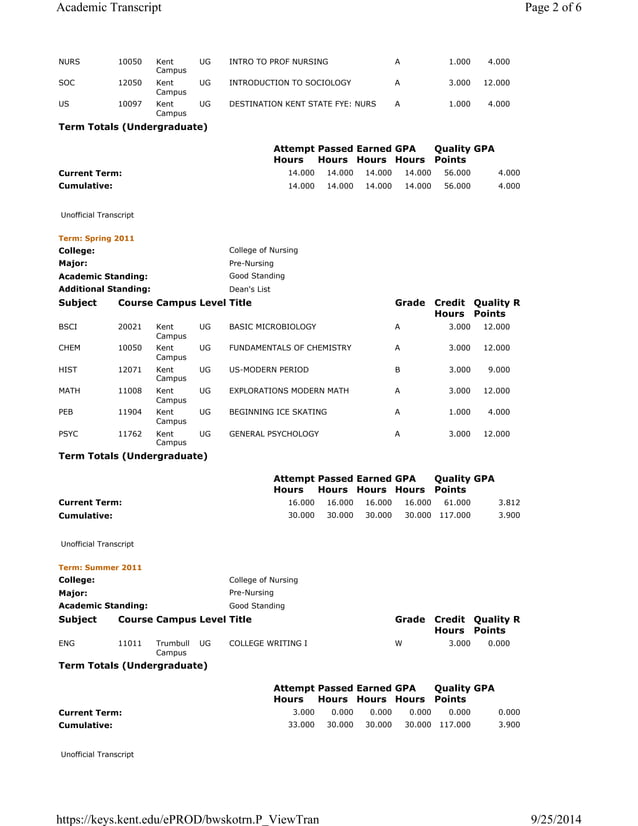 RSears Transcript | PDF