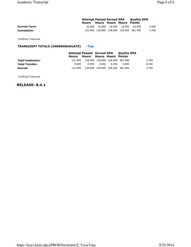 RSears Transcript | PDF | Free Download