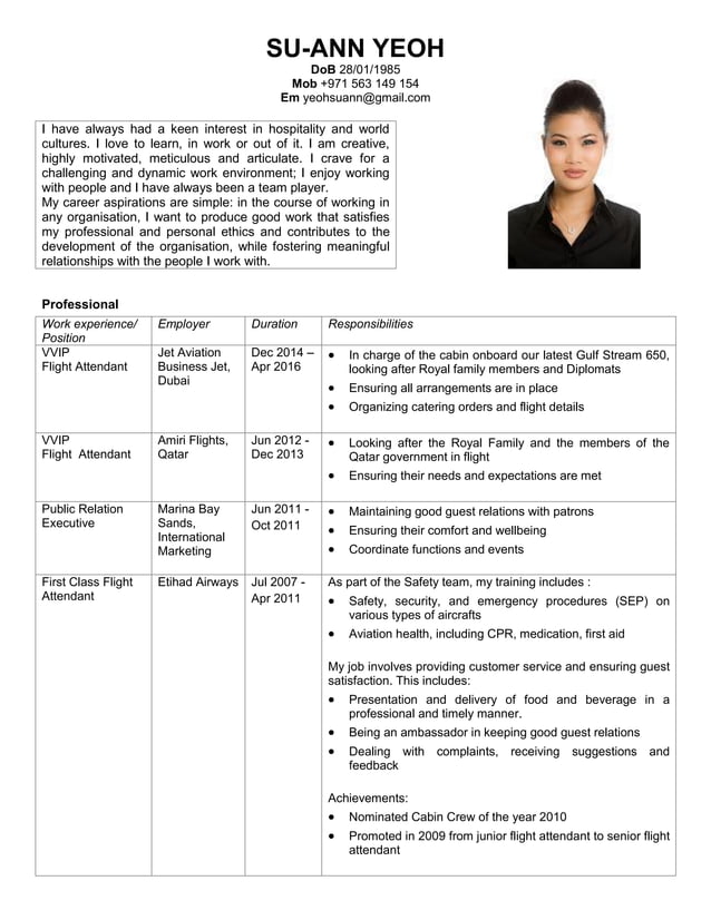 Su-Ann YEOH Resume | PDF | Air Travel | Travel Type