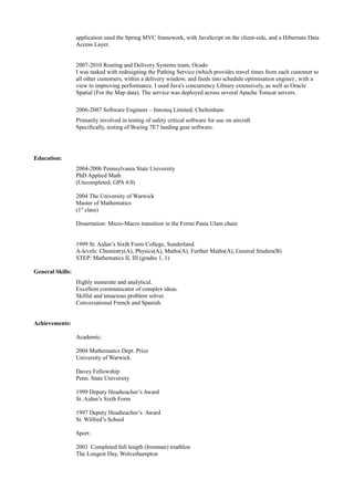 David Weaver CV | DOC