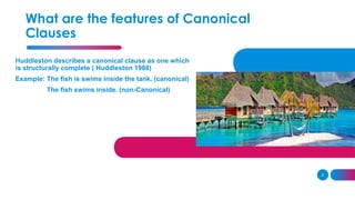 canonical clauses | PPT