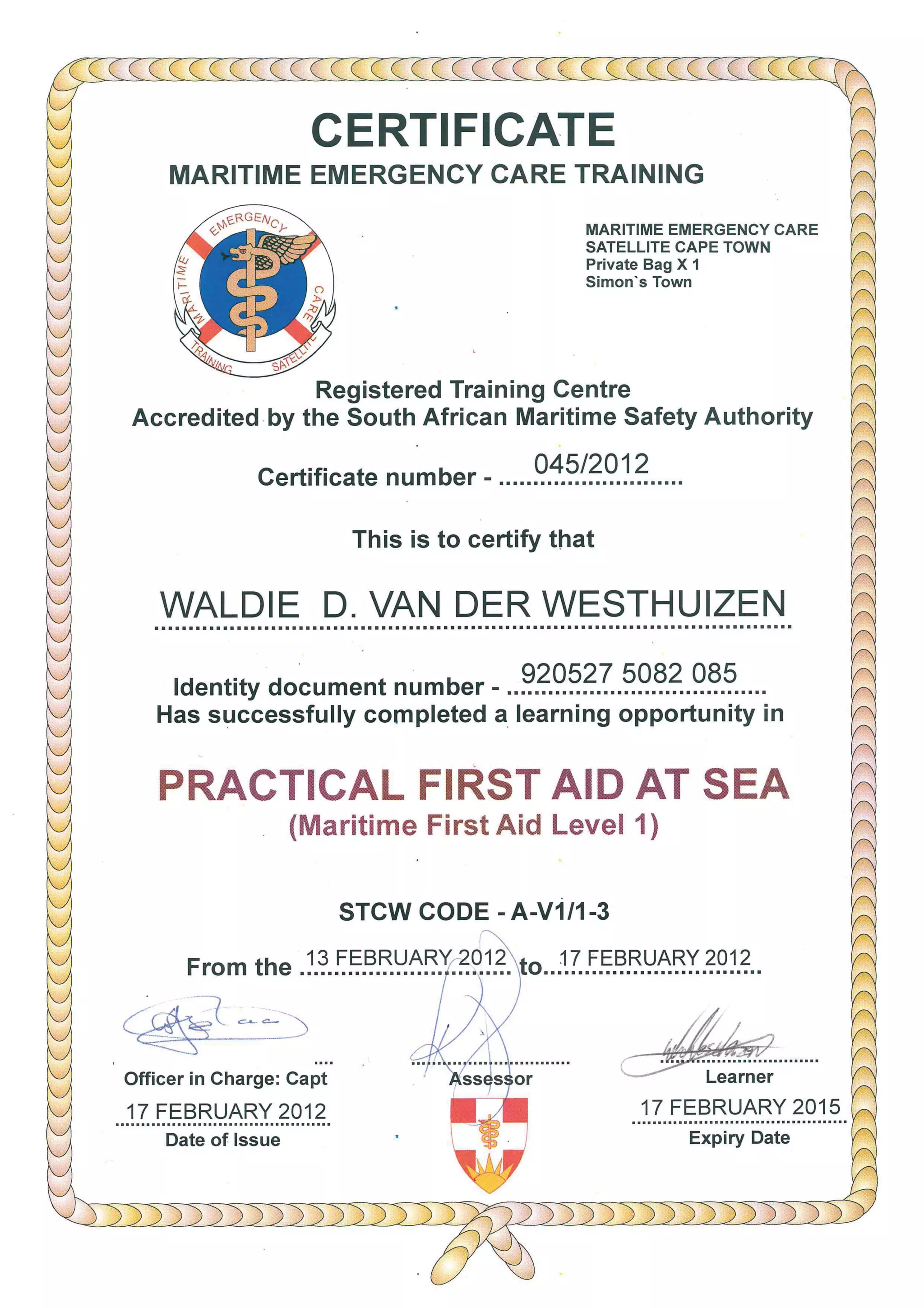 Maritime Emergency Care Training | PDF