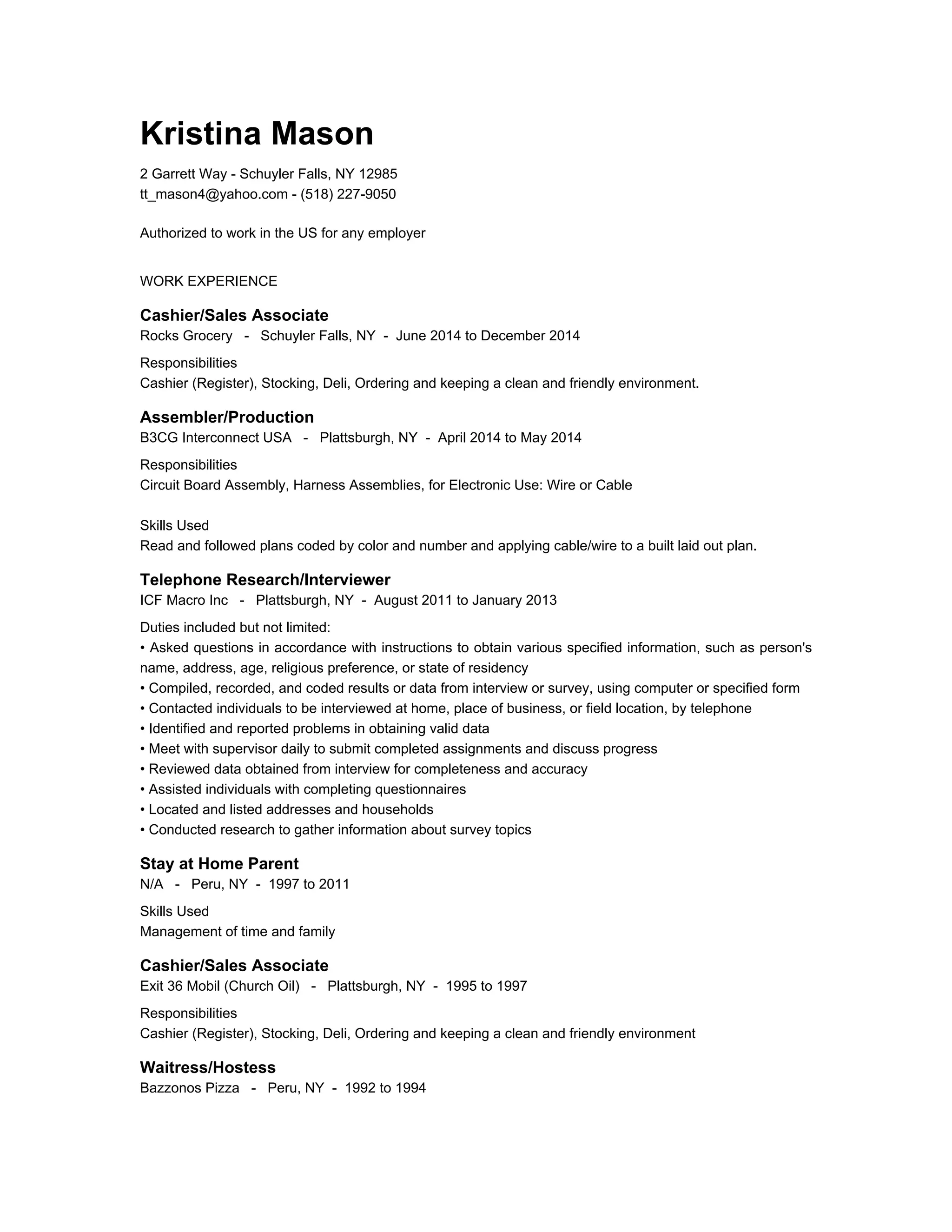 KMMason resume | PDF