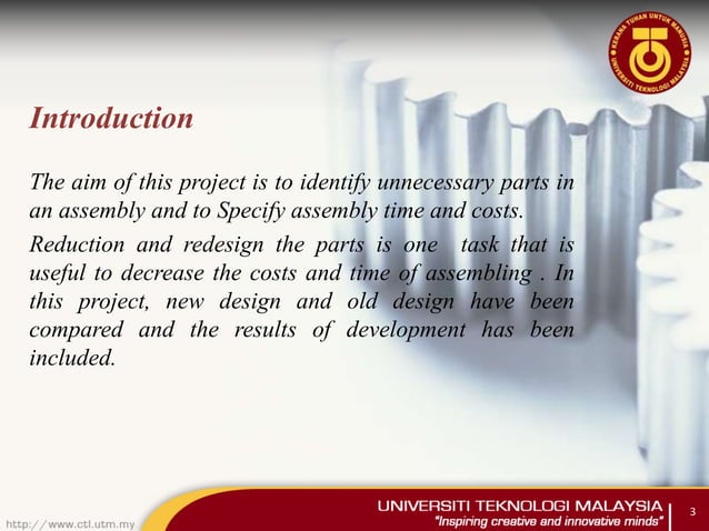 Design for manufacturing and assembly (DFMA) Presentation | PPTX