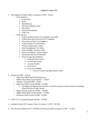 Martha CPA Resume 2015 | DOCX | Business Accounting & Finance | Business