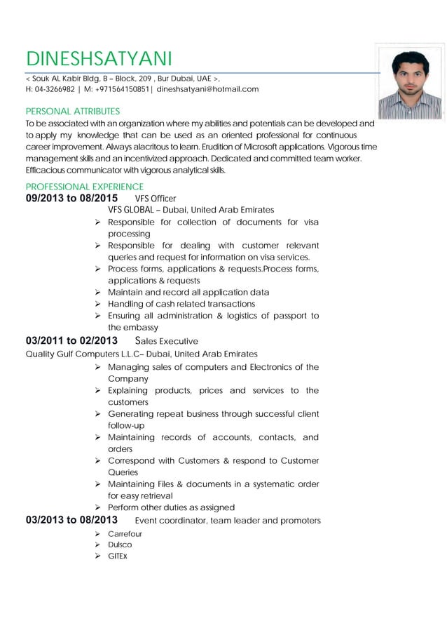 Dinesh CV (1) | PDF | Business | Business and Finance