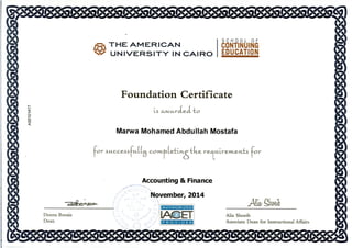 Foundation Certificate in Accounting and Finance | PPT