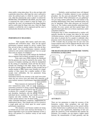 Biometrics for e-voting | PDF