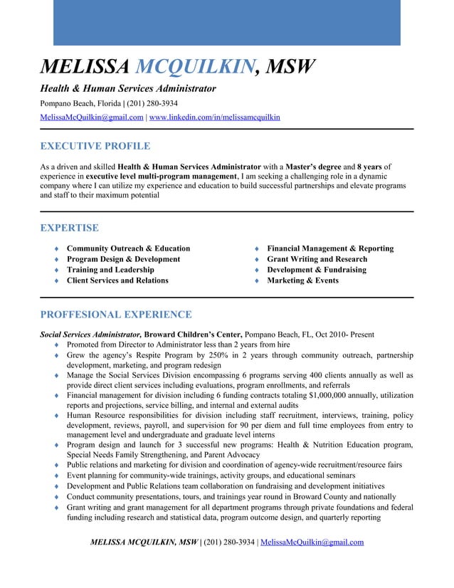 Resume- Melissa McQuilkin, MSW | PDF