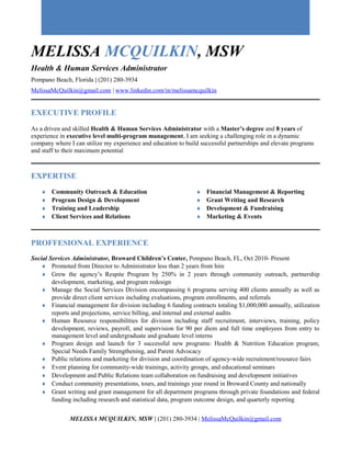 Experienced Health & Human Services Administrator | PDF