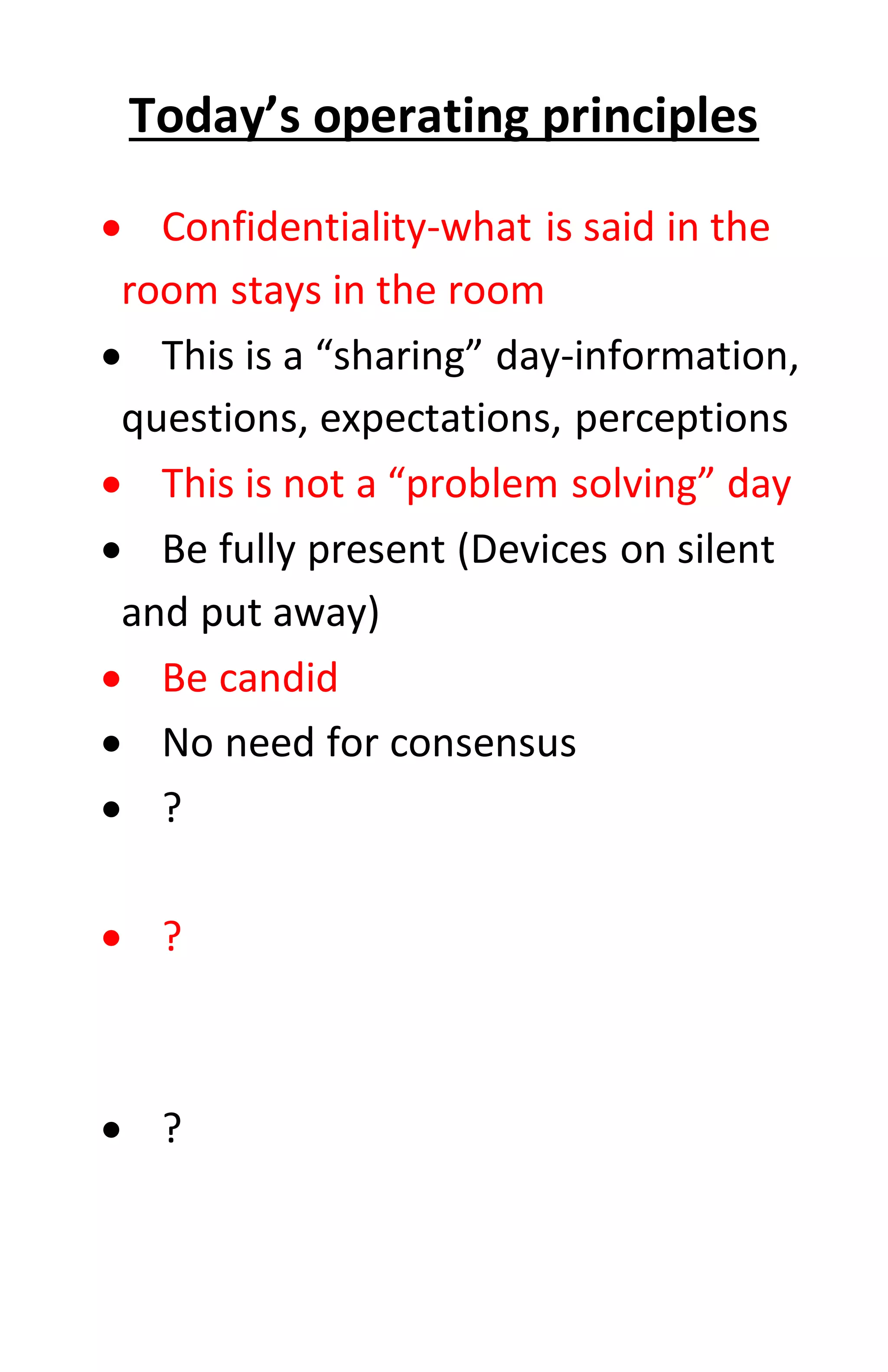 Group Operating Principles | DOCX