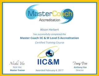 Master Coach Certificate | PDF