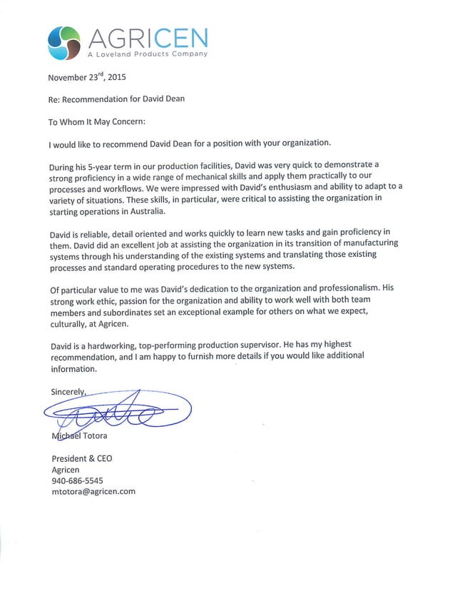 Letter of Recomendation | PDF