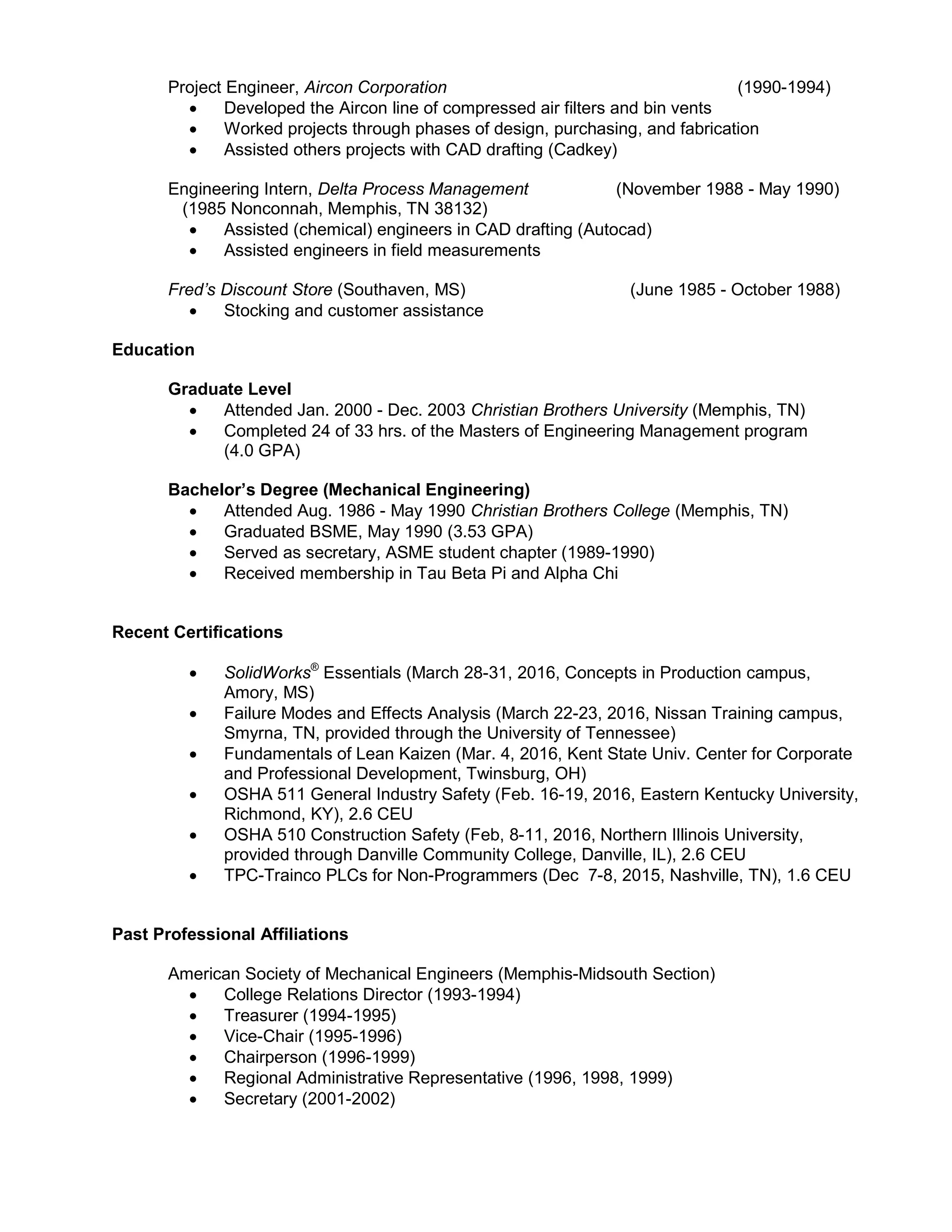 Jeffrey A Talley (Resume-04-2016) | PDF