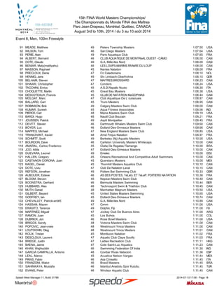 World Championships Ranking Montreal 2014 | PDF