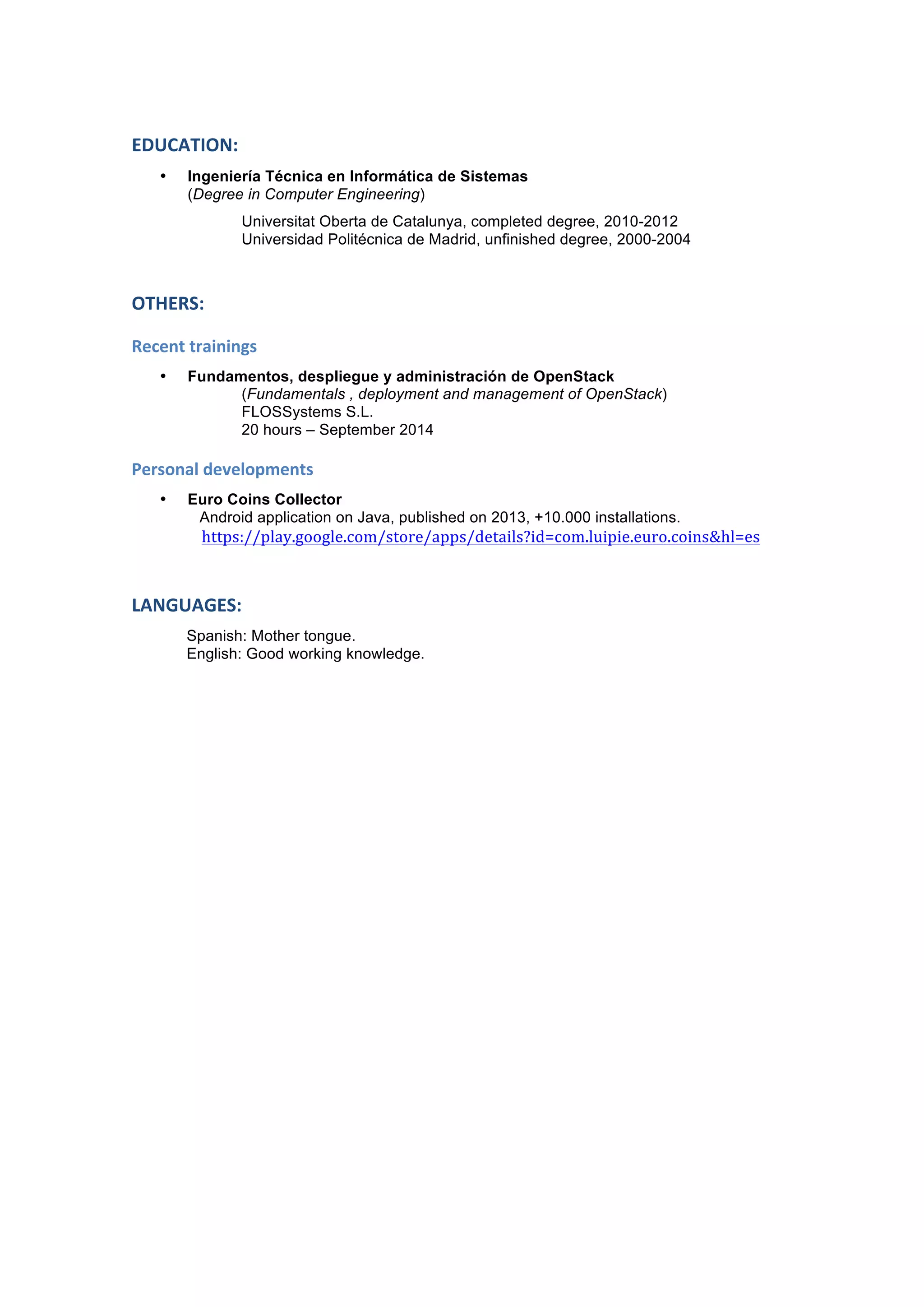 Curriculum Vitae LP | PDF