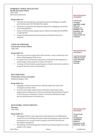 resume kylie olney 2015 | DOCX | Australia and Oceania Travel | Travel Locations