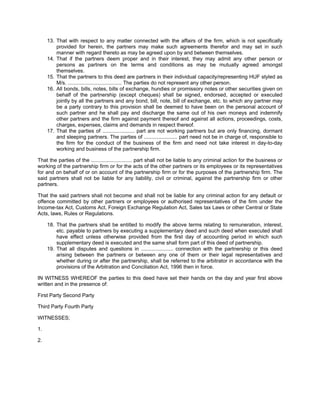 Deed partnership - SWOT 2016 | PDF