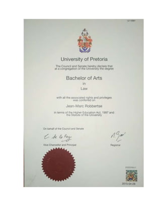 Jean-Marc Robbertse CV | DOCX