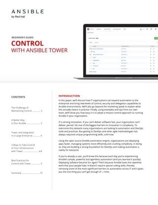 Control-with-Ansible-Tower | PDF