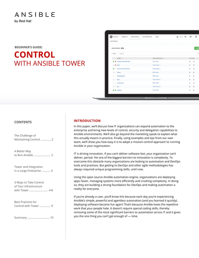 Control-with-Ansible-Tower | PDF
