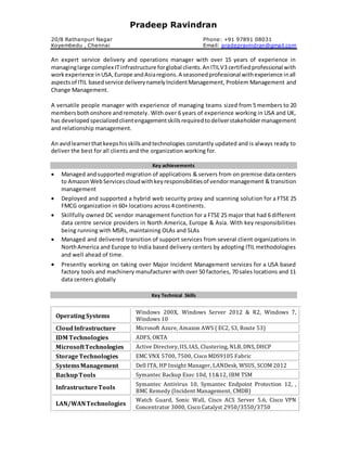 CV - Pradeep Ravindran | PDF
