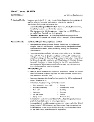 Mark V Zimmer - Resume & Projects | PDF