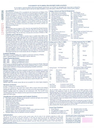 UF Academic Transcript | PDF