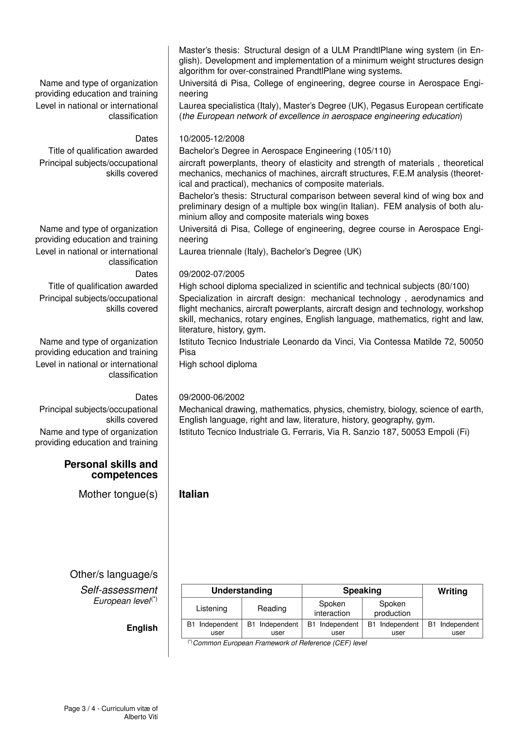 CV_Viti_Alberto | PDF