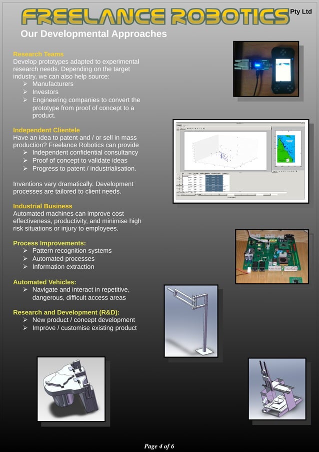 Freelance Robotics Company ProfileV1_4 | PDF