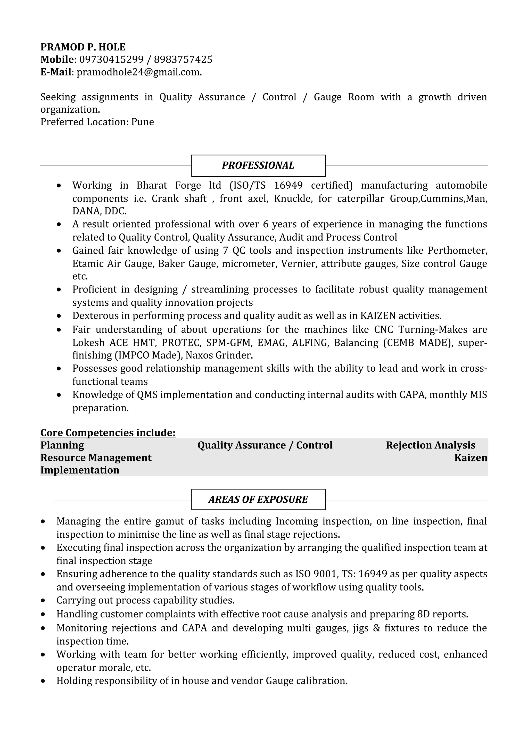 Pramod_Resume | PDF
